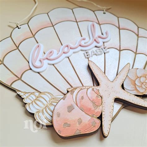 Beach Babe Shell Sign Handpainted Noi