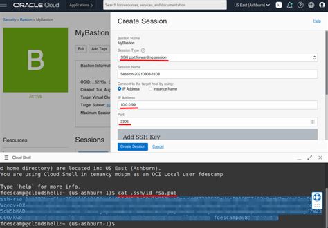 Using Oci Cloud Shell And Bastion With Mysql Database Service