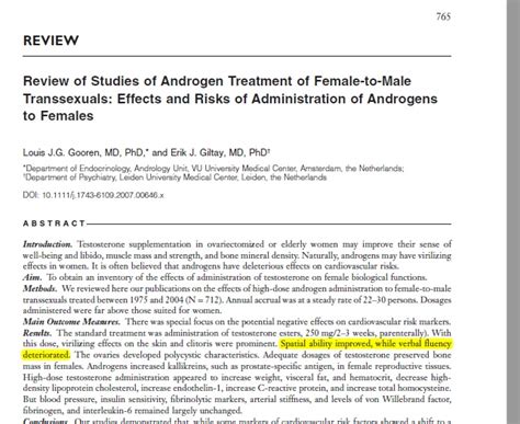 T Effect On Ftm Gorren Et Al ThWaveNow