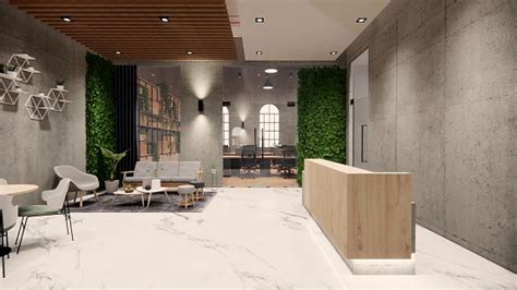인테리어 빈 현대 로프트 오피스 오픈 공간 현대 사무실 영상 현대적인 개방형 컨셉의 로비 와 리셉션 공간 회의실 디자인 3d