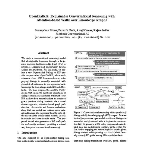 Opendialkg Explainable Conversational Reasoning With Attention Based