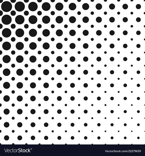 Monochrome Abstract Repeating Halftone Circle Vector Image