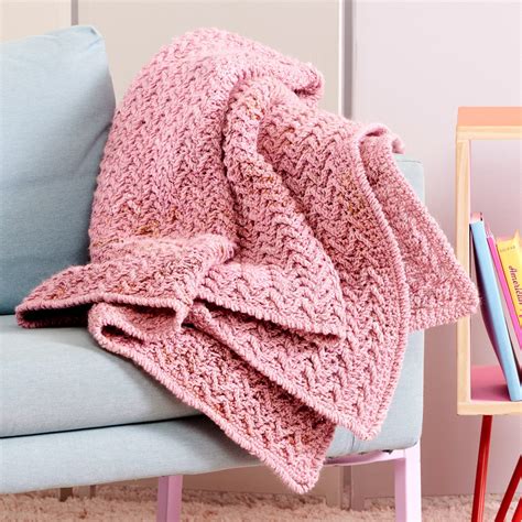 Free Easy Caron Crochet Texture Boost Blanket Pattern Yarnspirations
