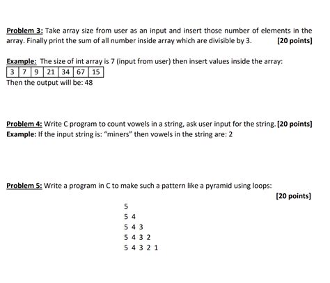 Solved Problem 3 Take Array Size From User As An Input And