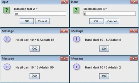 Program Kalkulator Dengan Joptionpane Pada Java Mrdark Wizard