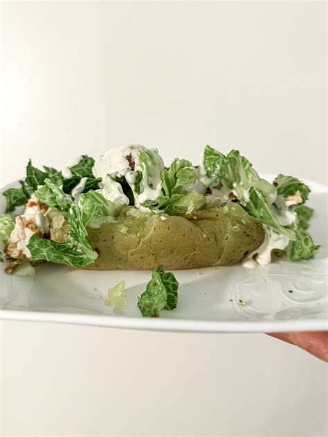 Chicken Caesar Salad Baked Potato The Ultimate Girl Dinner Our Tiny