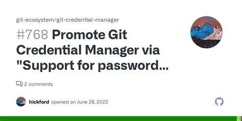 Promote Git Credential Manager Via Support For Password Authentication Was Removed Error