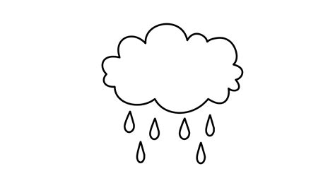 White Cloud And Rain Drop Icon Free Png 9585425 Png