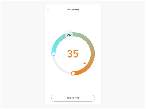 Minimal Temperature Control Interface Temperature Control Interface