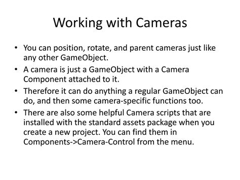 Unity Basics Ppt