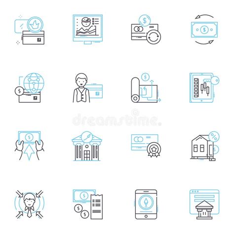 Artificial Computing Linear Icons Set Intelligence Robotics
