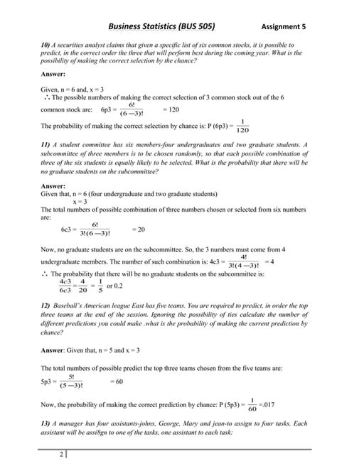 Statistics Assignment 5 Doc Mutual Funds Personal Investing