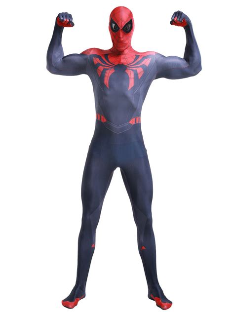 Spiderman Costume Halloween Superheros Men Full Body Lycra Spandex