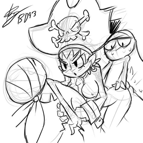 Rule 34 Bigdeadalive Doodle Female Larger Female Monochrome Monster