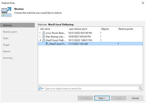 step 2 select computer veeam agent for mac user guide