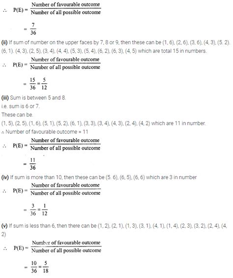 Probability Concise Solutions Chapter ICSE Maths Class ICSEHELP