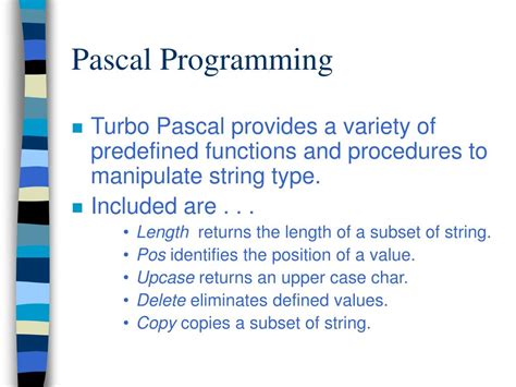 PPT Pascal Programming PowerPoint Presentation Free Download ID 342690