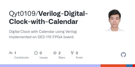 Github Qyt0109verilog Digital Clock With Calendar Digital Clock Github Qyt0109verilog Digital Clock With Calendar Digital Clock