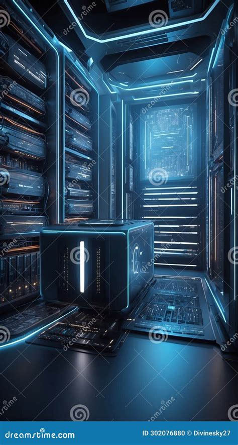 Quantumquotient Data Symphony In 3d Ai Generate Stock Illustration