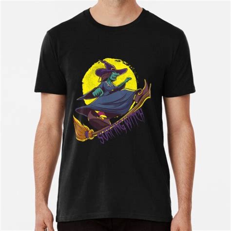 Surfing Witch Halloween Premium T Shirt For Sale By Kammoe