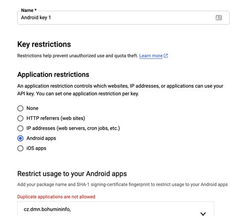 Duplicate Applications Are Not Allowed When Adding Android Debug