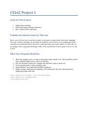 Project1 Pdf CS162 Project 1 Goals For This Project Simple Data