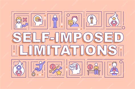 Premium Vector Self Imposed Limitations Word Concepts Pink Banner