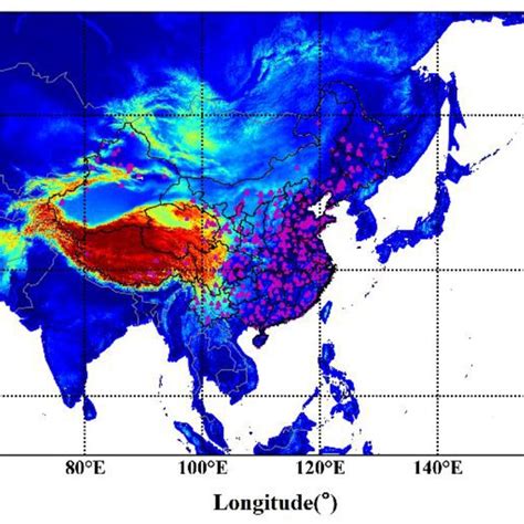 The Study Domain And Overlapped Digital Elevation Model From MERSI II