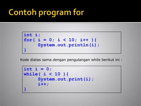 PPT STRUKTUR DASAR JAVA II PowerPoint Presentation Free Download ID 4238708