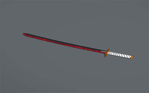 3d Design Rengokus Sword Demon Slayer Tinkercad