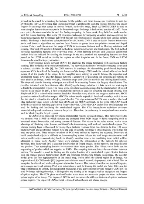 Ahp Validated Literature Review Of Forgery Type Dependent Passive Image