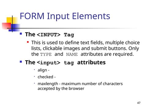 hyper text markup language with examples ppt