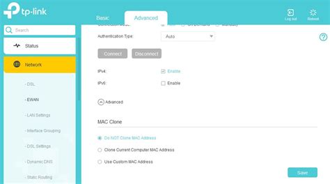 Configuring Your TP Link Archer VR V WAN MyOwn Tel