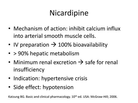 Ppt Nicardipine Powerpoint Presentation Free Download Id6661252