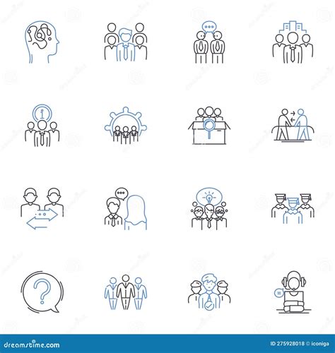 Integrity Hsty Line Icons Collection Truthfulness Sincerity