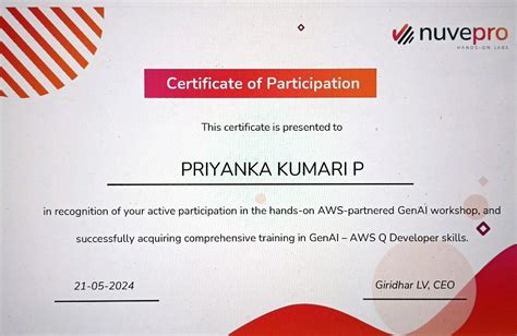 priyanka kumari on linkedin genai aws amazonq certification developer javadeveloper…