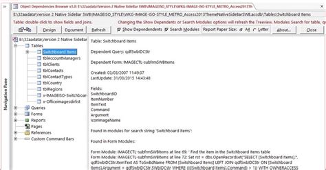 Access Extra New Version Of Ms Access Object Dependency Browser