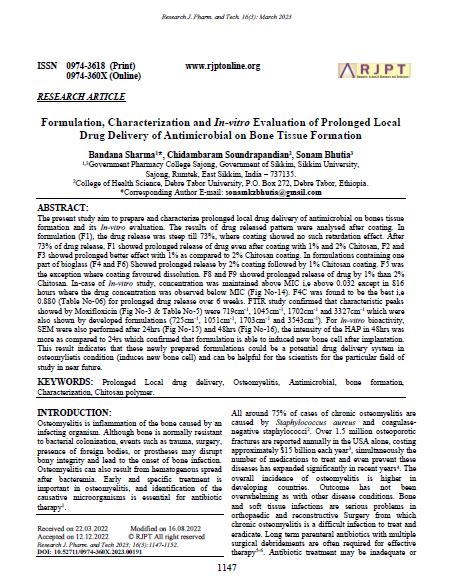 Pdf Formulation Characterization And In Vitro Evaluation Of
