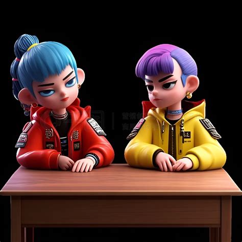 可爱男孩ai数字艺术 3d校园时光教室同桌男女可爱男孩女孩并排坐卡通3d渲染青少年严肃对话双手放桌认真倾听插画 Ai立体元素免费下载 Png格式 4096像素 编号71569344 千图网