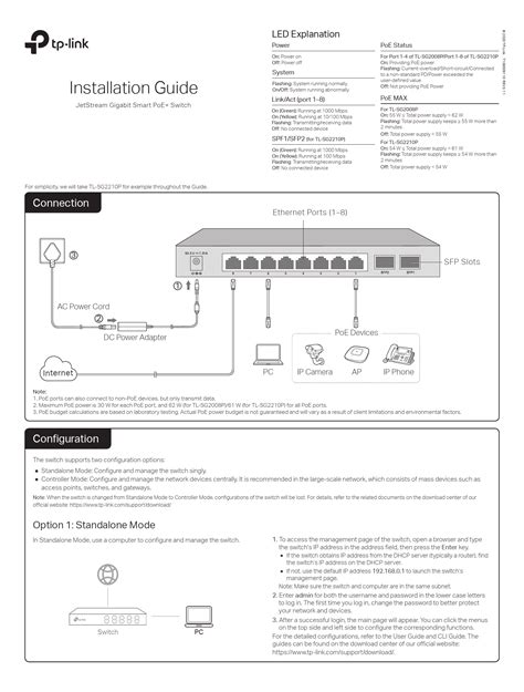 Tp Link Tl Sg P Installation Guide Quick Setup Instructions
