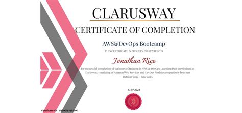 jonathan rice on linkedin aws and devops engineer course clarusway