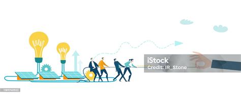 태양 에너지를 생성하는 사람들 사람 팀 사업가 손의 밧줄을 당기는 거래를 위해 싸울 대체 에너지원 친환경 미래 안전한 지구 개념 안정성에 대한 스톡 벡터 아트 및 기타