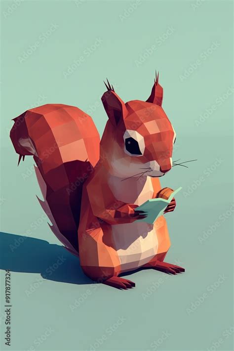 A 3d Model Of An Color Animal With Very Low Matte Polygon Count