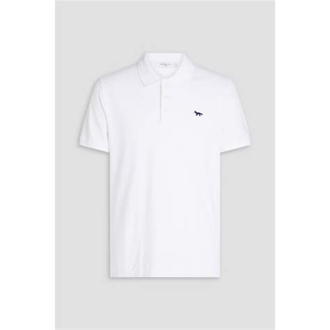 Appliqued cotton pique polo shirt 小狐狸Polo衫 55 25 超值好货 北美省钱快报