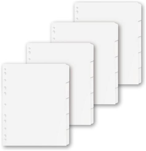 Ring Binder Dividers Premium Cardboard Binder Dividers With Tabs Set Letter Size Index