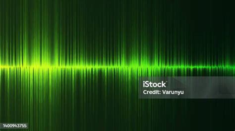 녹색 울트라 소닉 사운드 웨이브 배경 기술 및 지진 웨이브 다이어그램 개념 음악 스튜디오 및 과학을위한 디자인 벡터 일러스트레이션 파도 패턴에 대한 스톡 벡터 아트 및 기타