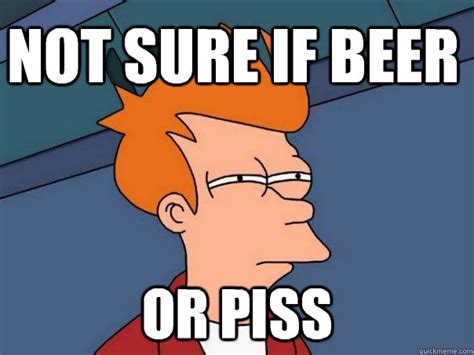 Not Sure If Beer Or Piss Futurama Fry Quickmeme