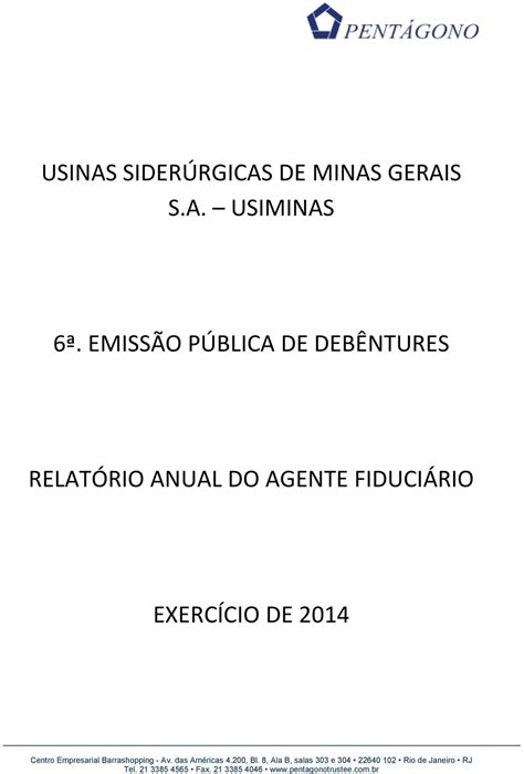Usinas SiderÚrgicas De Minas Gerais Sa Usiminas 6ª EmissÃo PÚblica
