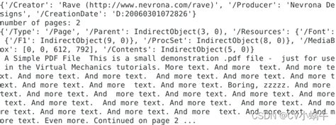 使用python解析pdf文件python Pdf解析 Csdn博客