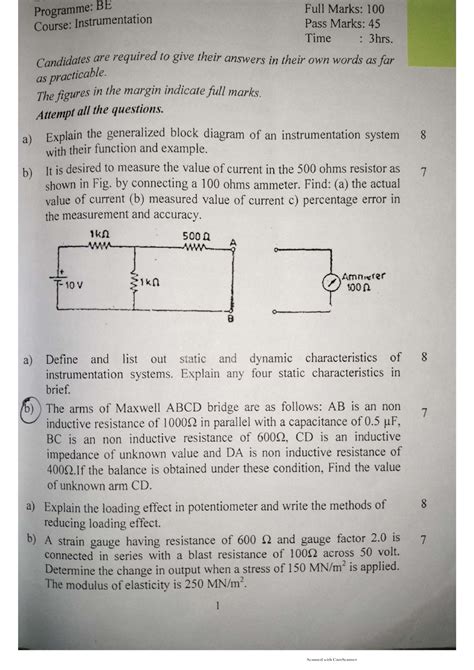 Instrumentation Studocu